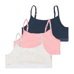 Converse Mädchen Bustier "CHG GIRLS CLASSIC 3PK BRALETTE", Gr. 158lt jellyfish jitter, Obermaterial: 95% Baumwolle, 5% Elasthan, BHs, für Kinder