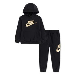 Nike Sportswear Jungen Jogginganzug "NKN CLUB FLEECE SET"schwarz, metalli, Gr. 116, Sweatware, Obermaterial: 60% Baumwolle, 40% Polyester,