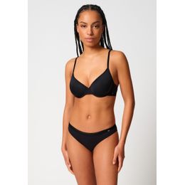 Schalen-BH Skiny "Natural Beauty", Damen, Gr. 75, Cup B, schwarz, Obermaterial: 48% Modal, 47% Baumwolle, 5% Elasthan. Cups: 100% Polyester. Spitze: 85% Polyamid, 15% Elasthan, unifarben, normal, BHs Schalen-BH, bequem, atmungsaktiv, elastisch, mit Spitze