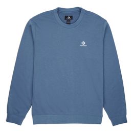 Converse M&auml;dchen Sweater "GO-TO EMBROIDERED STAR CHEVRON STANDARD-FIT CREW", blau, Gr. L, unifarben, Obermaterial: 80% Baumwolle, 20% Polyester,