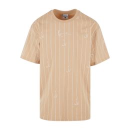 Karl Kani Damen T-Shirt "Karl Kani Herren"sand, wei&szlig;, Gr. M, gestreift, 100% Baumwolle, Shirts