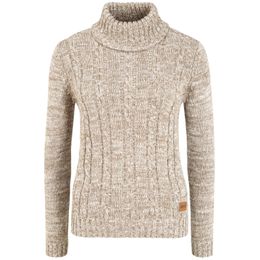 oxmo Damen Rollkragenpullover "Rollkragenpullover OXPhilipa", beige, Gr. XS, Obermaterial: 100% Baumwolle CO., Pullover