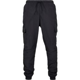 Urban Classics Herren Stoffhose "Urban Classics Herren Cargo Nylon Track Pants"schwarz, Gr. XXL, unifarben, 100% Polyamid, Hosen