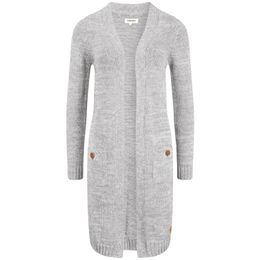 oxmo Damen Strickjacke "Strickjacke OXPhiletta", grau, Gr. XS, Obermaterial: 100% Baumwolle CO., Strickjacken