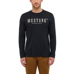 Mustang Herren Langarmshirt "Herren Style Asheville"anthrazit, Gr. XL, Jersey, 100% Baumwolle, Shirts