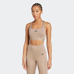 Damen Sport-BH "PWRCT BRA", adidas Performance, Gr. XL, braun, Obermaterial: 89% Polyester, 11% Elasthan, BHs