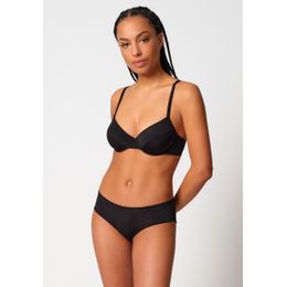 B&uuml;gel-BH Skiny "Timelessentials", Damen, Gr. 80, Cup C, anthraschwarz stripes, Obermaterial: 80% Polyamid, 20% Elasthan, gestreift, normal, BHs B&uuml;gel-BH, ohne Schale, mit optischer Trennungsnaht, bequem, elastisch