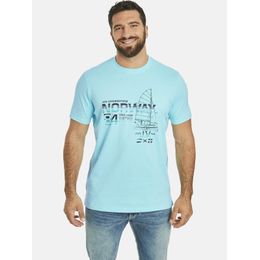 Jan Vanderstorm Herren Rundhalsshirt "T-Shirt EILI", blau, Casual, Gr. XL, Obermaterial: 100% Baumwolle CO., Shirts