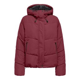 Steppjacke Only "ONLMAGGI LIFE SHORT PUFFER CC OTW", Damen, Gr. S, cabernet, Web, Obermaterial: 100% Polyester, unifarben, regular fit, Jacken Steppjacke
