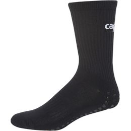 CAPELLI SPORT Herren Sportsocken, Gr. S, schwarz-wei&szlig;, Baumwollmischung, unifarben, Socken, mit Antirutsch-Noppen
