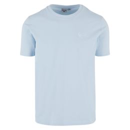 Karl Kani Herren T-Shirt "Karl Kani Karl Kani Small Signature Fitted Tee", blau, Gr. S, bedruckt, 95% Baumwolle, 5% Polyester, Shirts