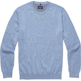 Strickpullover MARVELIS, Herren, Gr. M, hellblau, Strick, Obermaterial: 100% Baumwolle, regular fit, Rundhals, Rippb&uuml;ndchen, Pullover Strickpullover, Rundhals, Baumwolle, regular fit