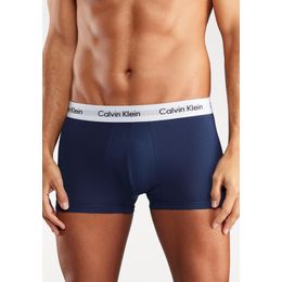 Herren Trunk "Low Rise Trunk 3 PACK", Calvin Klein Underwear, Gr. S, bunt, Obermaterial: 95% Baumwolle, 5% Elasthan, Unterhosen, mit wei&szlig;em Webbund