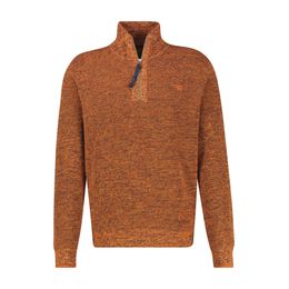 Lerros Herren Troyerpumpkin orange, Gr. XXL, unifarben, Strick, Obermaterial: 100% Baumwolle, Pullover, mit Logo Stickerei