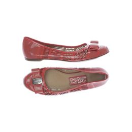 Salvatore Ferragamo Ballerina Damen Größe 37.5 Second Hand rot