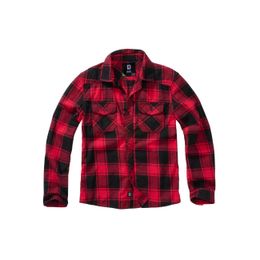 Brandit Jungen Langarmhemd "Brandit Unisex Checkshirt Kids"rot, schwarz, Gr. 134, 100% Baumwolle, Hemden