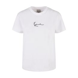 Karl Kani Damen T-Shirt "Karl Kani Damen ESSKKW-T02WHT Small Signature Tee"wei&szlig;, Gr. L, unifarben, 100% Baumwolle, Shirts