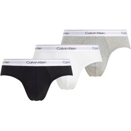 Herren Hipster "HIP BRIEF 3PK", Calvin Klein Underwear, Gr. 4XL, grau, Jersey, Obermaterial: 95% Baumwolle, 5% Elasthan, unifarben, Unterhosen, mit
