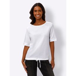 Heine Damen Rundhalsshirt "Shirt", beige, Gr. 34, unifarben, 50% Baumwolle, 50% Polyester, Shirts