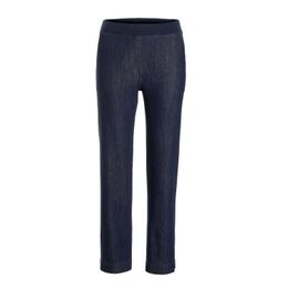 GOLDNER Damen Stoffhose "Kurzgr&ouml;&szlig;e Komfortable Denim-Hose VERA mit Stretch", blau, Gr. 19, Obermaterial: 70% Baumwolle CO. 29% Polyester PES. 1%