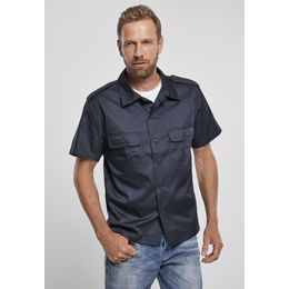 Brandit Herren Langarmhemd "Brandit Herren Short Sleeves US Shirt"navy, Gr. 6XL, unifarben, 80% Polyester, 20% Baumwolle, Hemden