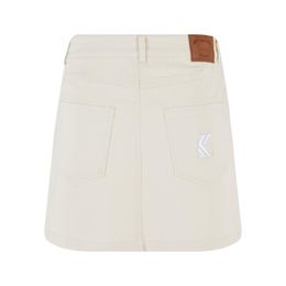 Karl Kani Damen Sommerrock "Karl Kani Damen Karl Kani OG Skirt"sanftes wei&szlig;, Gr. XXS, unifarben, 98% Baumwolle, 2% Elasthan, R&ouml;cke
