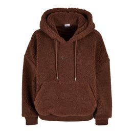 Karl Kani Damen Kapuzenpullover "Karl Kani Damen KW223-058-2 Small Signature Teddy OS Hoddie"schwarz braun, Gr. XS, unifarben, 100% Polyester,
