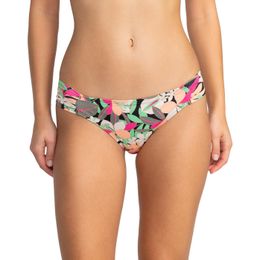 Roxy Damen Bikini-Hose "Printed Beach Classics"anthrazit palm song s, Gr. M, 87% Nylon, 13% Elasthan, Badehosen