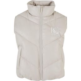 Karl Kani Damen Jerseyweste "Karl Kani Damen KW223-072-1 OG Cropped Puffer Vest"light sand, Gr. L, 100% Sonstige Fasern, Westen