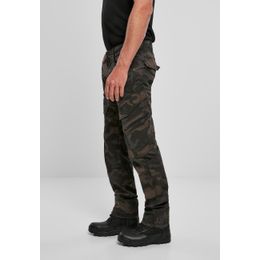 Brandit Herren Cargohose "Brandit Herren Adven Slim Fit Cargo Pants"schwarzcamo, Gr. L, unifarben, 98% Baumwolle, 2% Elasthan, Hosen