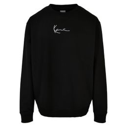 Karl Kani Herren Rundhalspullover "Karl Kani Herren KKMQ12003BLK Small Signature Crew"schwarz, Gr. S, unifarben, 80% Baumwolle, 20% Polyester,