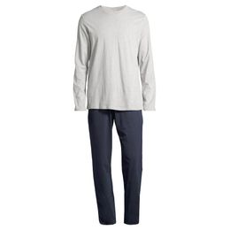 Schiesser Long Pajamas 'Night & Home' male Blue size S