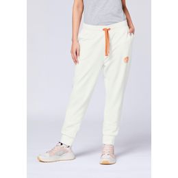 Chiemsee Damen Jogginghose, wei&szlig;, Gr. XL, 88% Baumwolle, 12% Polyester, Hosen