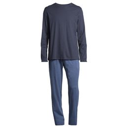Schiesser Long Pajamas 'Night & Home' male Blue size S