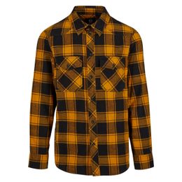 Langarmhemd Brandit "Brandit Herren Checked Shirt", Herren, Gr. S, US-Gr&ouml;&szlig;en, schwarz, gelb, 100% Baumwolle, normal, Hemden