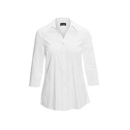 GOLDNER Damen Hemdbluse "Kurzgr&ouml;&szlig;e Stretchbequeme Bluse mit Baumwolle", wei&szlig;, Gr. 22, Obermaterial: 65% Baumwolle CO. 31% Polyamid PA. 4% Elasthan