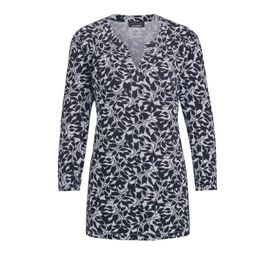 GOLDNER Damen Schlupfbluse "Kurzgr&ouml;&szlig;e Bluse mit Muster, Halbarm", schwarz, Gr. 23, Obermaterial: 95% Viskose CV. 5% Elasthan EL., Blusen