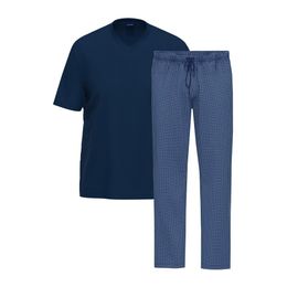 Ammann Short Pajamas 'Night & Home Cotton' male Blue size XXL
