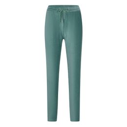 GOLDNER Damen 2-in-1-Hose "Kurzgr&ouml;&szlig;e L&auml;ssige Casualhose SARA mit Tunnelzug", gr&uuml;n, Modisch, Gr. 22, Obermaterial: 70% Baumwolle CO. 25% Polyester