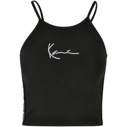 Karl Kani Herren Muskelshirt "Karl Kani Damen KKWQ22001BLK KK Small Signature Tape Top"schwarz, Gr. M, unifarben, 95% Baumwolle, 5% Elasthan, Shirts