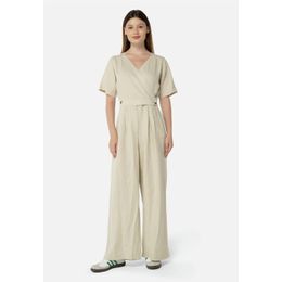 FRESHLIONS Damen Jumpsuit "Kira", Gr. L, beige, 100% Leinen, Overalls, im klassischen Design