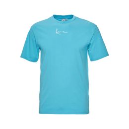 Karl Kani Damen T-Shirt "Karl Kani Herren KM-TE011-090-19KK Small Signature Essential Tee"lightblau, Gr. XXS, unifarben, 100% Baumwolle, Shirts
