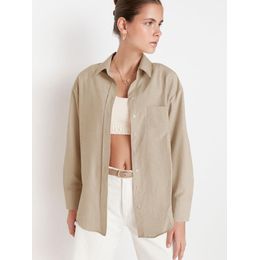 Trendyol Bluse Damen Gr&ouml;&szlig;e L beige