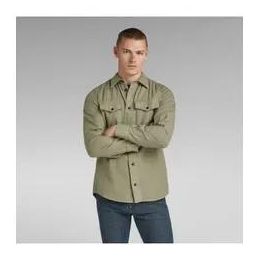 G-Star Raw G-Star f&uuml;r Herren. D24963-D454-B681 Marine Slim Hemd gr&uuml;n (XS), L&auml;ssig, Baumwolle, Langarm