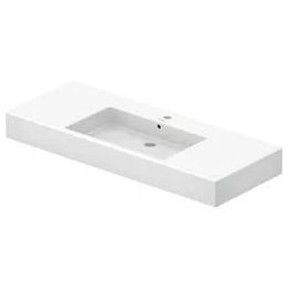 Duravit M&ouml;belwaschtisch Vero 125cm, mit &Uuml;berlauf, mit Hahnlochbank, 1 Hahnloch, 0329120000, Farbe: Wei&szlig;