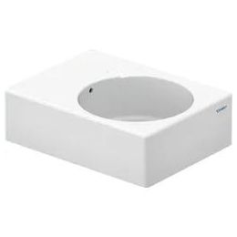 Duravit Scola Waschtisch, 615x460mm, mit &Uuml;berlauf, 1 Hahnloch vorgestochen, Beckenposition rechts, 0685600000, Farbe: Wei&szlig;