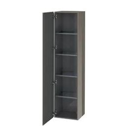 Duravit L-Cube Hochschrank, Breite 400mm, Tiefe 363mm, 1 T&uuml;r, Anschlag links, LC1180L8989, Farbe: Flannel Grey Hochglanz Lack