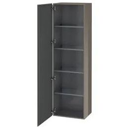 Duravit L-Cube Hochschrank, Breite 500mm, Tiefe 363mm, 1 T&uuml;r, Anschlag links, LC1181L8989, Farbe: Flannel Grey Hochglanz Lack