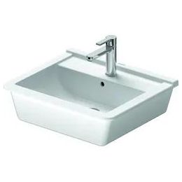 Duravit Einbauwaschtisch Starck 3 56cm, 1 Hahnloch, 03025600001, Farbe: Wei&szlig; mit Wondergliss