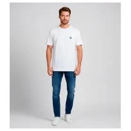 BOSS f&uuml;r Herren. 50551637 T-shirt wei&szlig;es Logo (L), L&auml;ssig, Baumwolle, Kurzarm